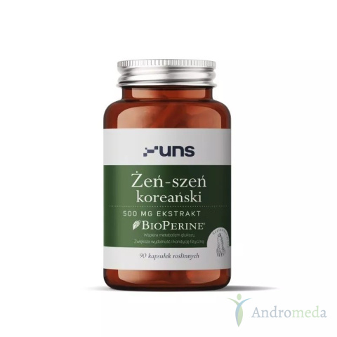 Żeń-szeń koreański 500mg 90 kaps. UNS - Bio sklep Andromeda